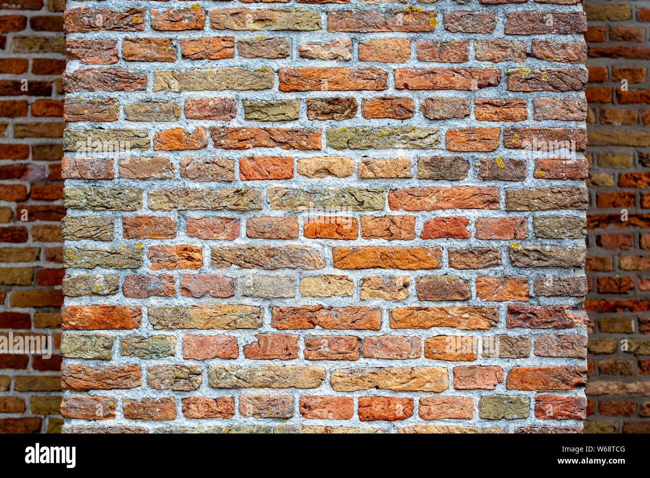 Medieval brick wall, brick structure background or wallpaper copy space ...