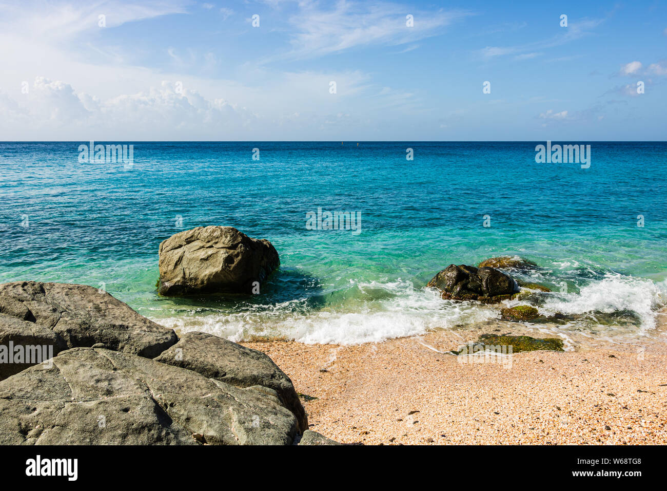The famous Shell Beach, in St. Barth’s Island (St. Bart’s Island ...