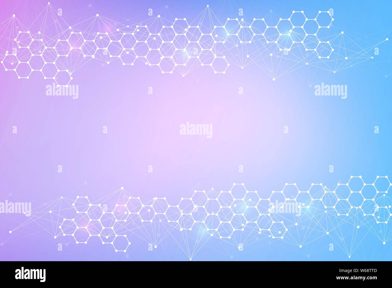 Modern futuristic background of the scientific hexagonal pattern. Virtual abstract background ...