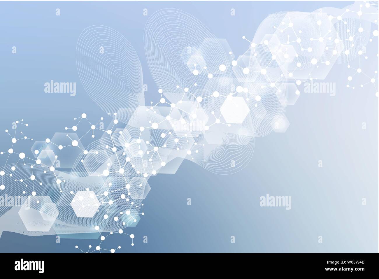 Modern futuristic background of the scientific hexagonal pattern. Virtual abstract background ...