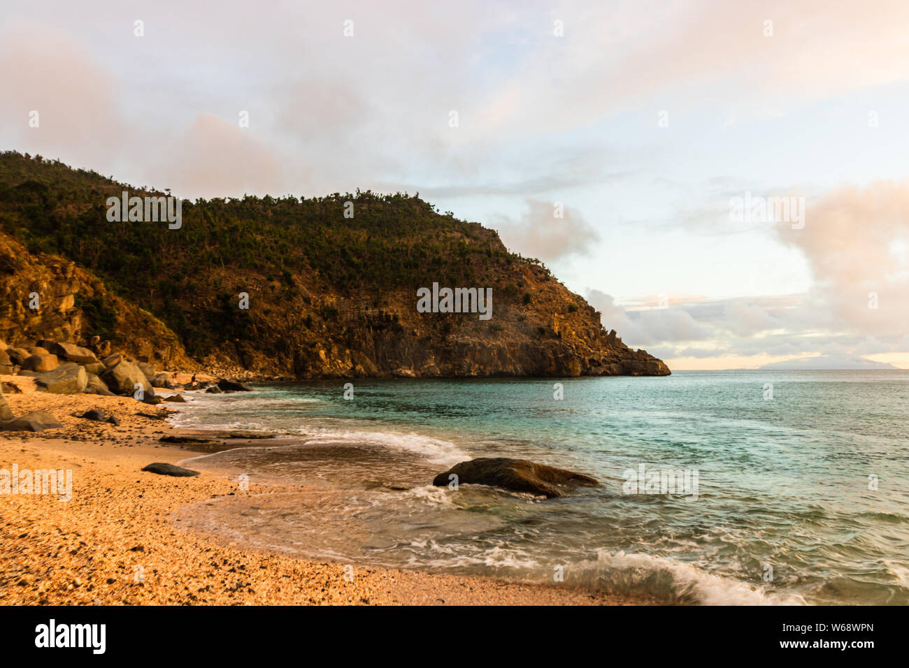 Travel photo of St. Barth’s Island, Caribbean. The famous Shell Beach ...
