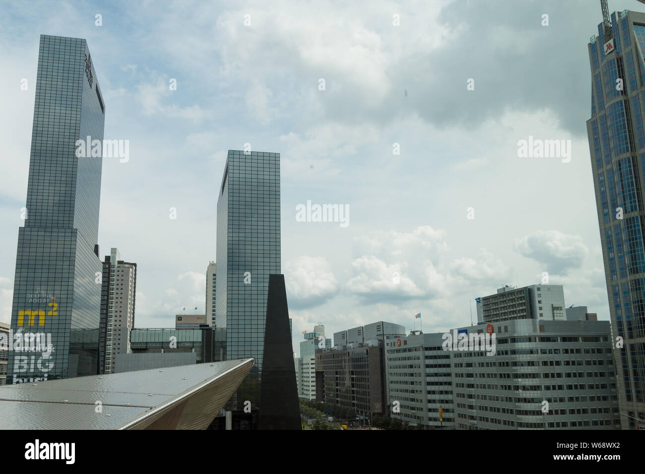 Rotterdam, the Netherlands - July 19 2019: modern architecture of ...