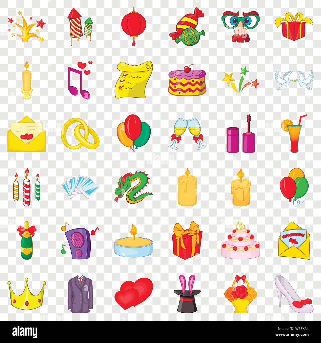 Mask icons set, cartoon style Stock Vector Image & Art - Alamy