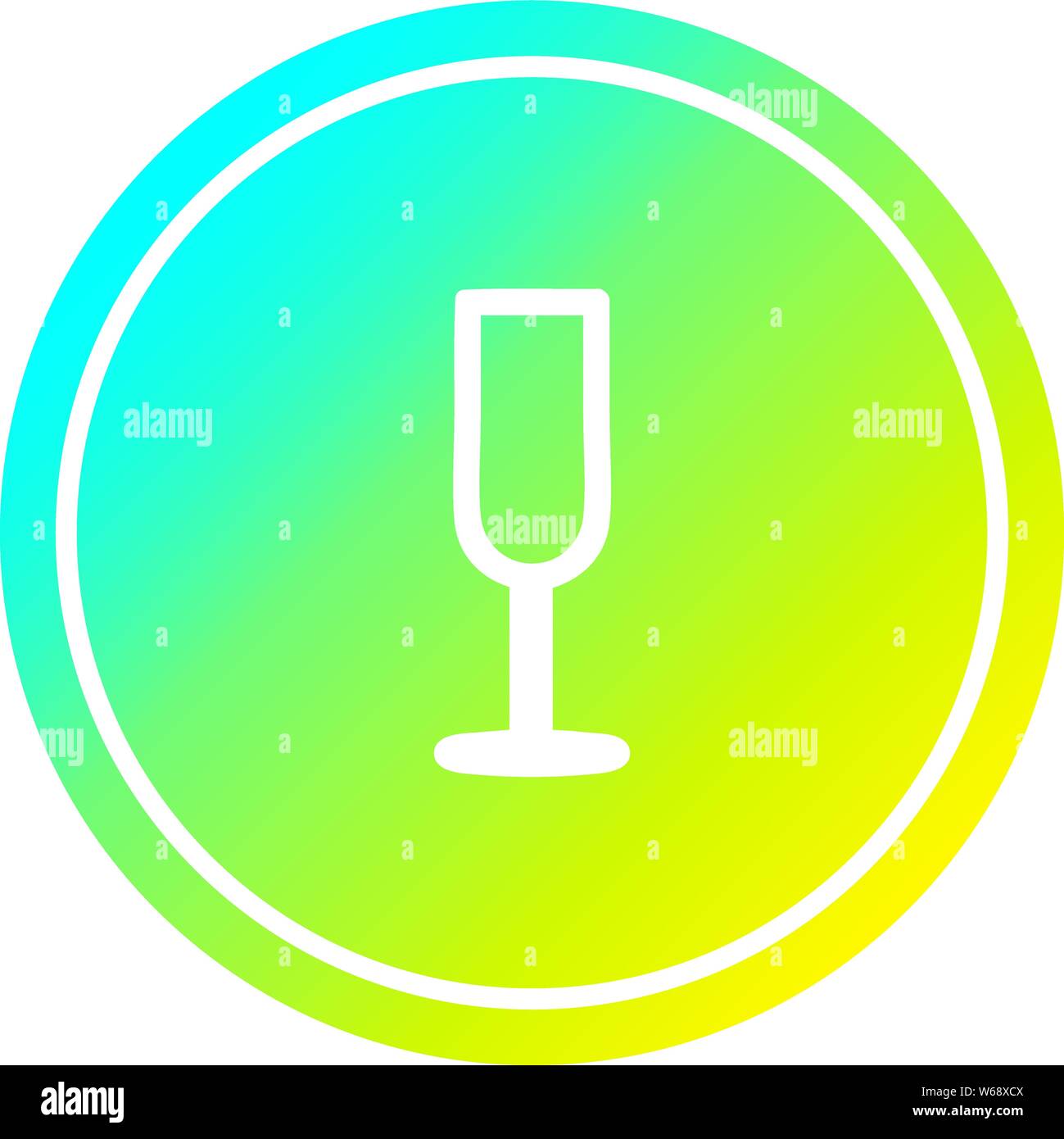 champagne flute circular icon with cool gradient finish Stock Vector Image & Art - Alamy