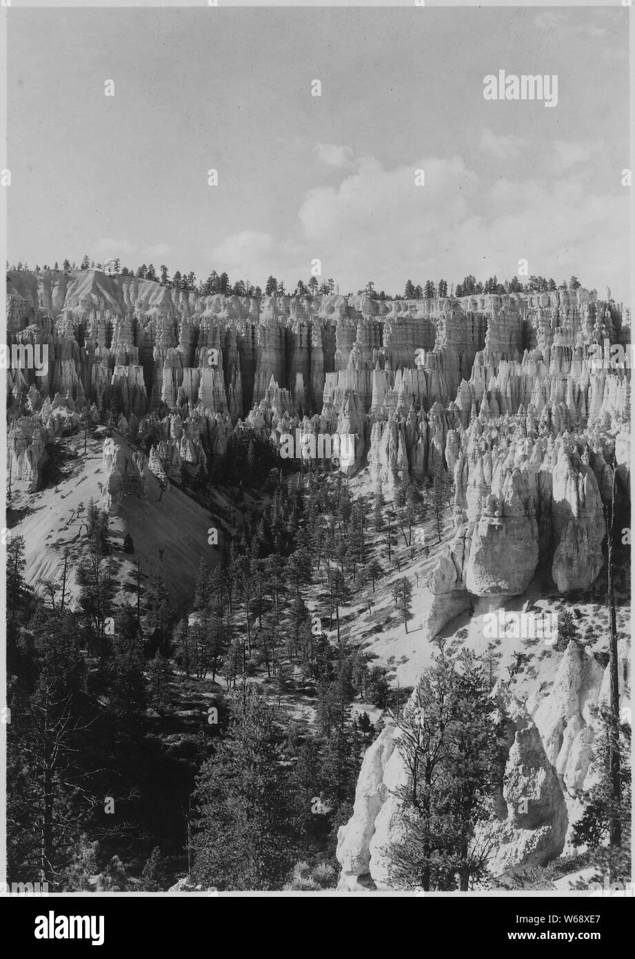 View north to Sunrise Point and foot of Comanche Trail from Cathedral ...