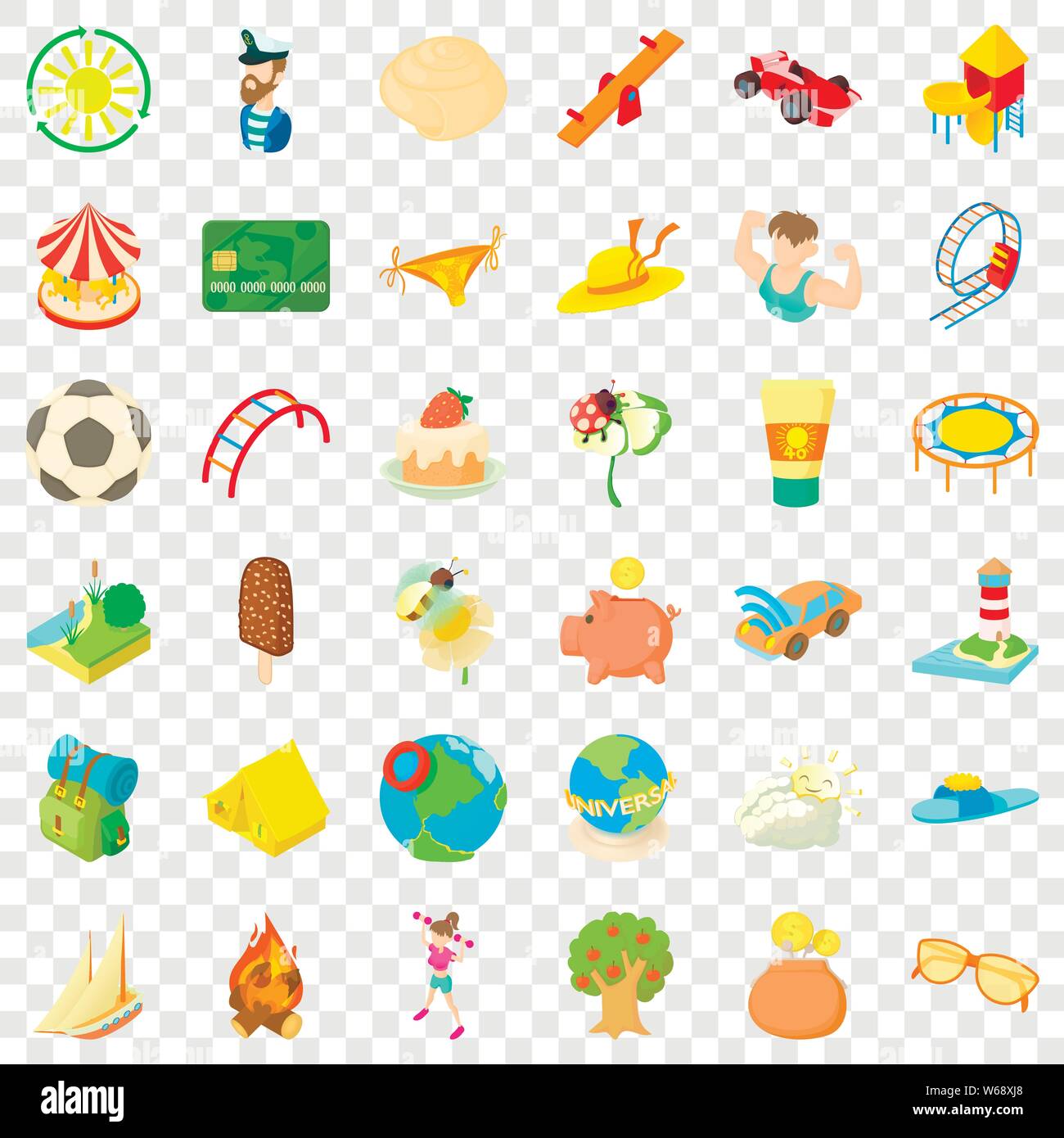 Football icons set, cartoon style Stock Vector Image & Art - Alamy