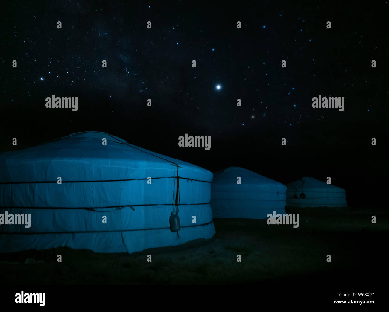 Mongolian Ger and the Milky Way on the background - Gobi Desert ...