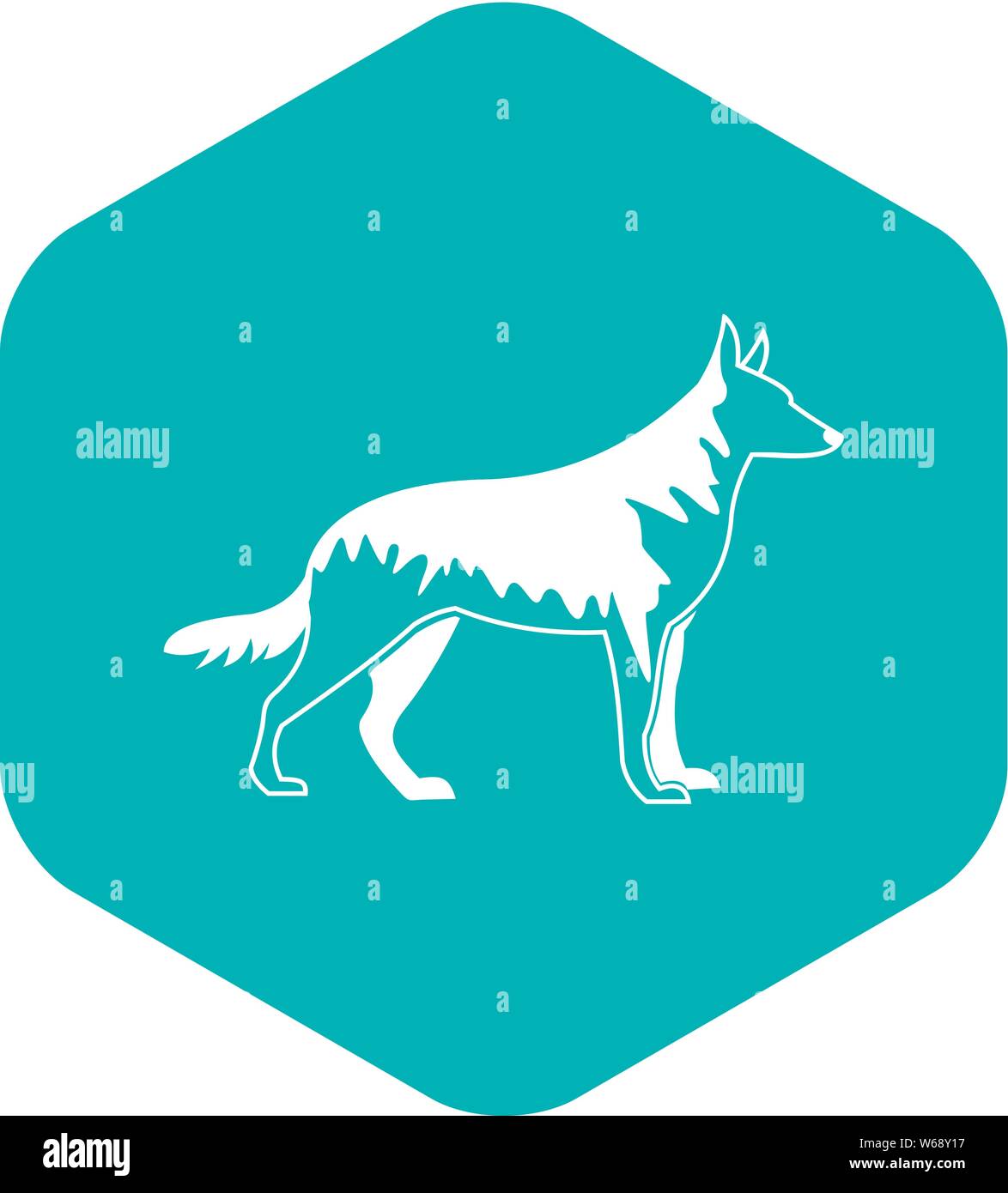 Pure german shepherd dog Stock Vector Images - Alamy