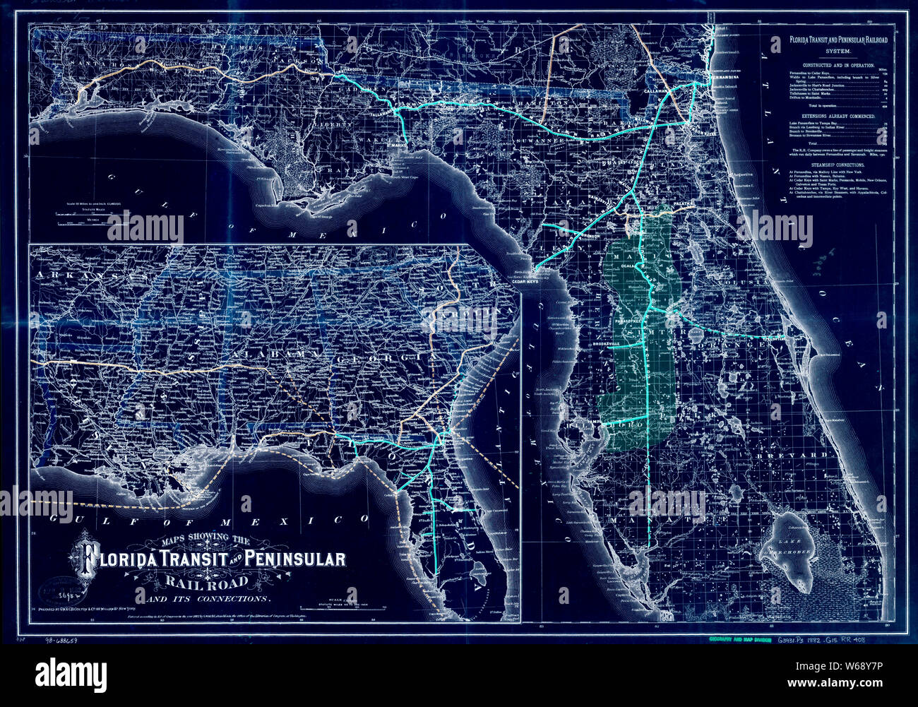 0261 Railroad Maps Maps showing the Florida Transit and Peninsula Rail ...