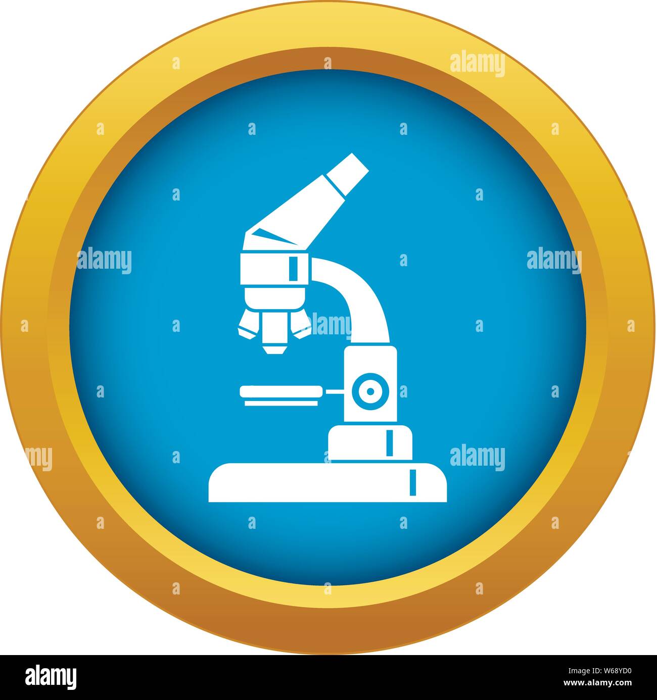 Microscope icon blue vector isolated Stock Vector Image & Art - Alamy