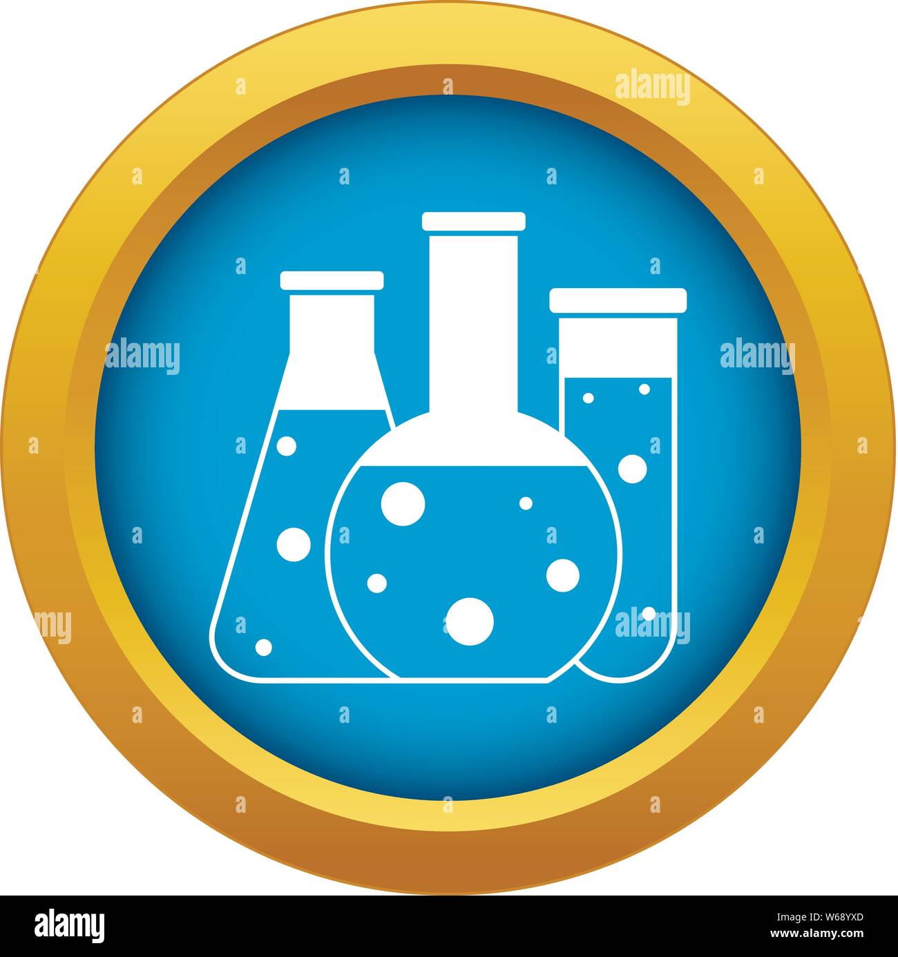 Laboratory flasks icon blue vector isolated Stock Vector Image & Art ...