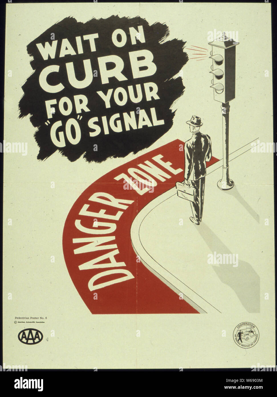 WAIT ON CURB FOR YOUR GO SIGNAL Stock Photo - Alamy