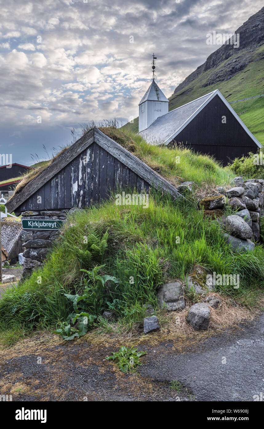 Bour Village on Vagar Island, Faroe Islands Stock Photo - Alamy
