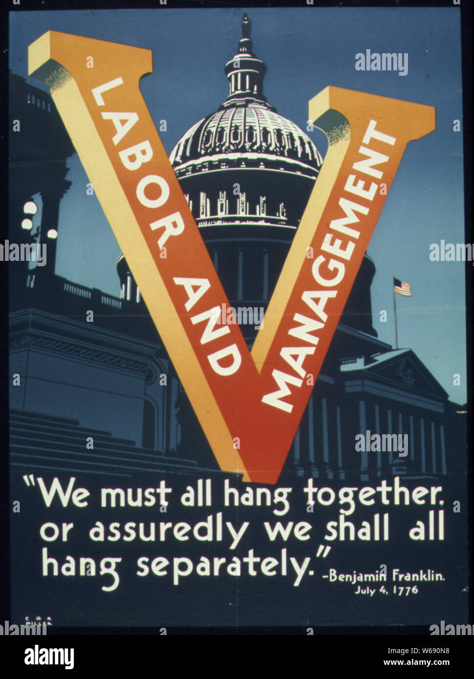 WE MUST ALL HANG TOGETHER Stock Photo - Alamy