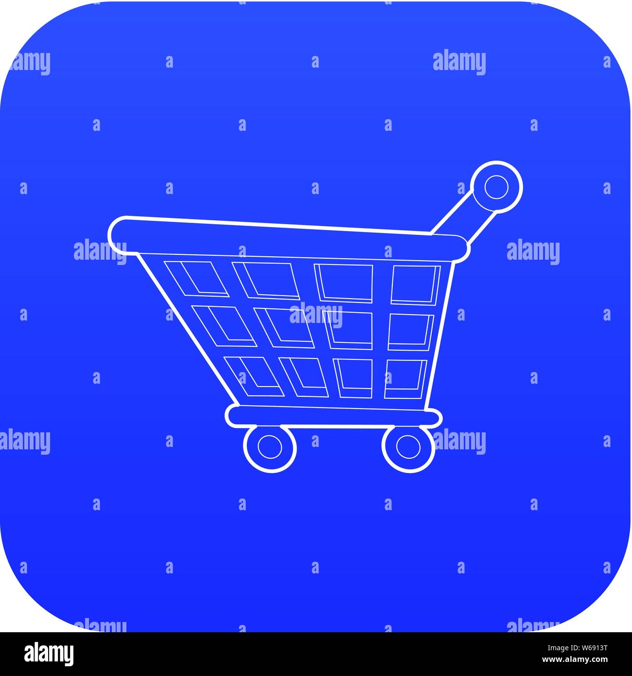 Shopping cart icon blue vector Stock Vector Image & Art - Alamy