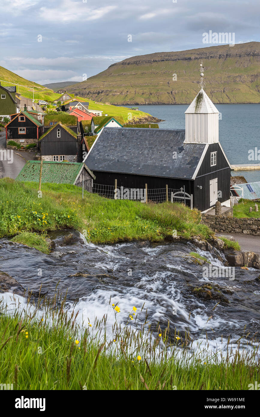 Bour Village on Vagar Island, Faroe Islands Stock Photo - Alamy