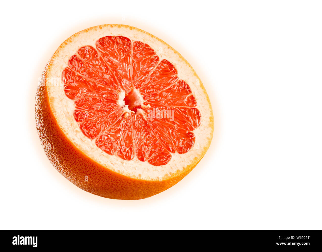 Grapefruit closeup isolated on white clipping background. Very detailed ...