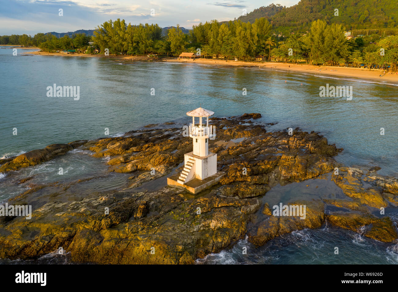 Aerial view beautiful lighthouse hi-res stock photography and images - Alamy