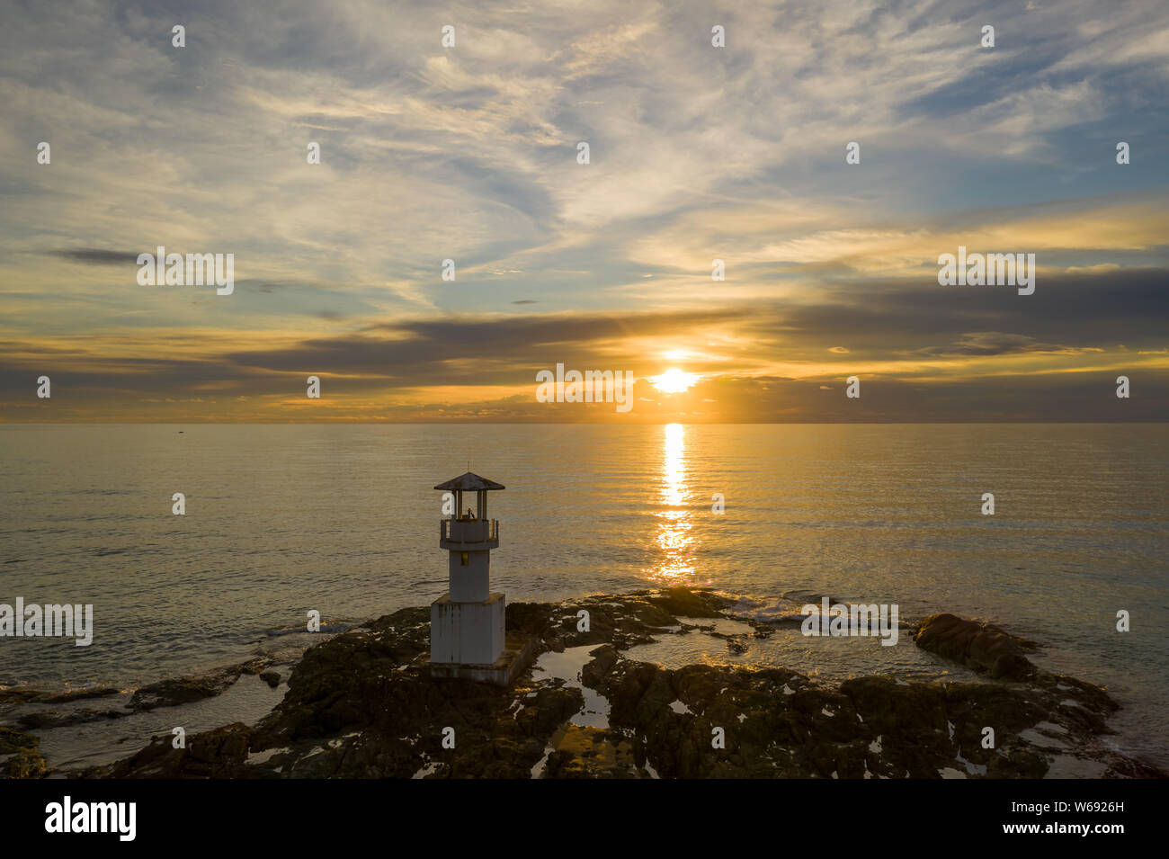 Aerial view beautiful lighthouse hi-res stock photography and images - Alamy