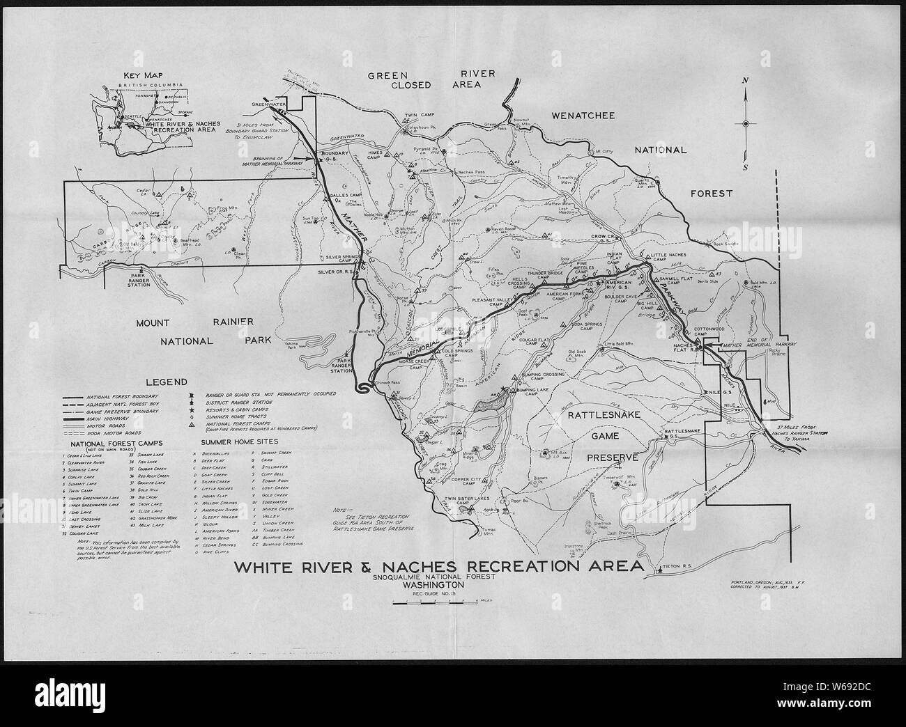 White River and Naches Recreation Area, Snoqualmie National Forest ...
