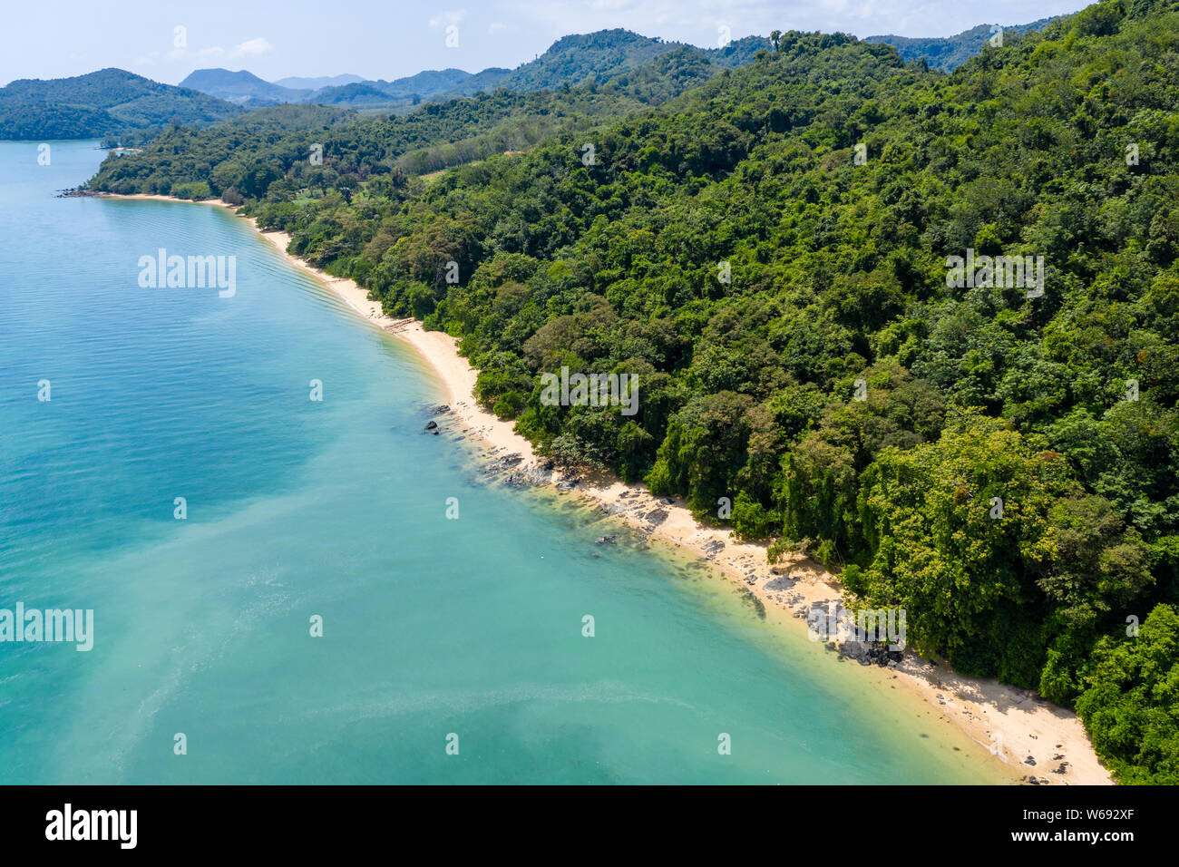 Aerial view green tropical forest hi-res stock photography and images ...