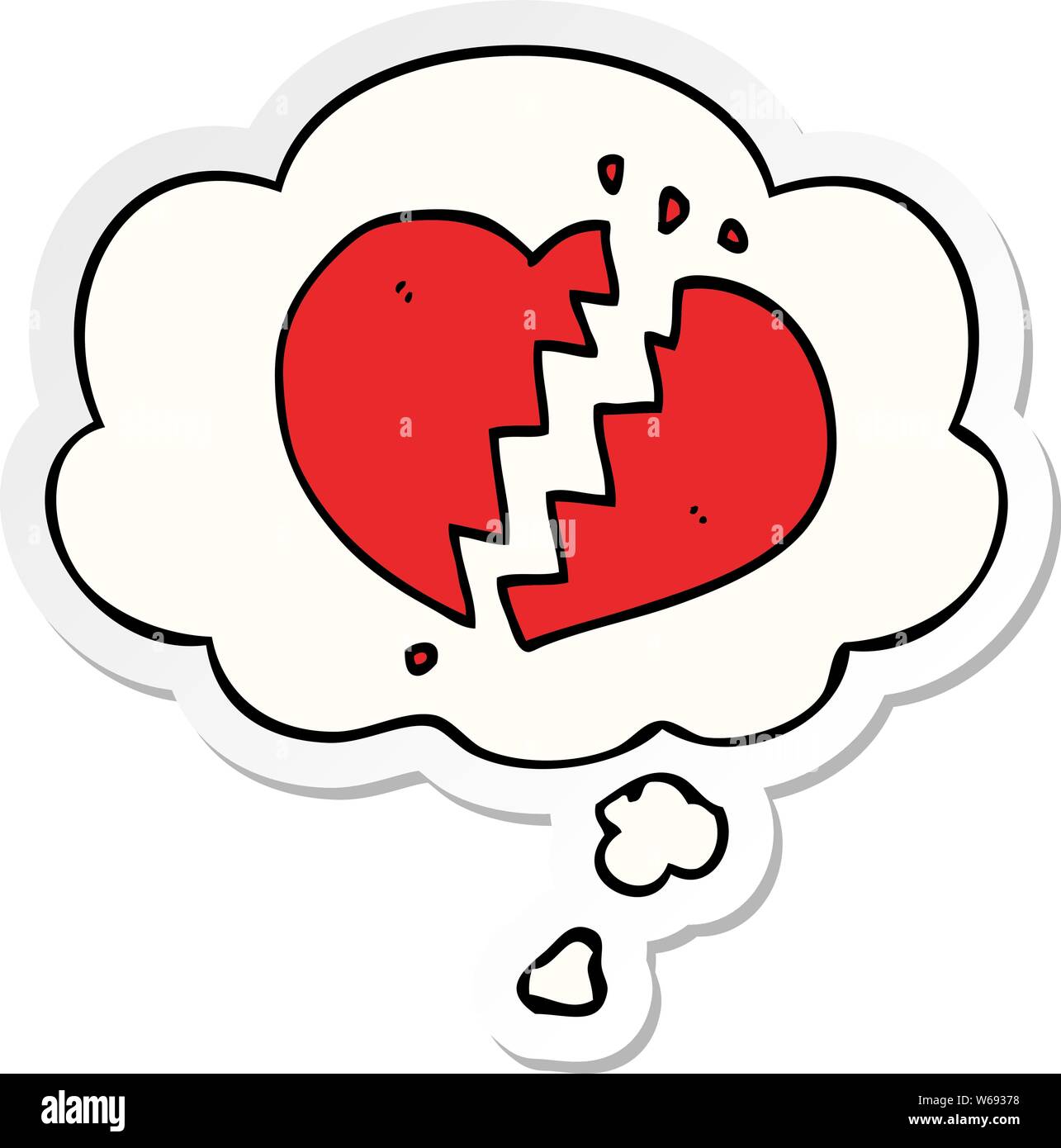 Cartoon Shattered Heart
