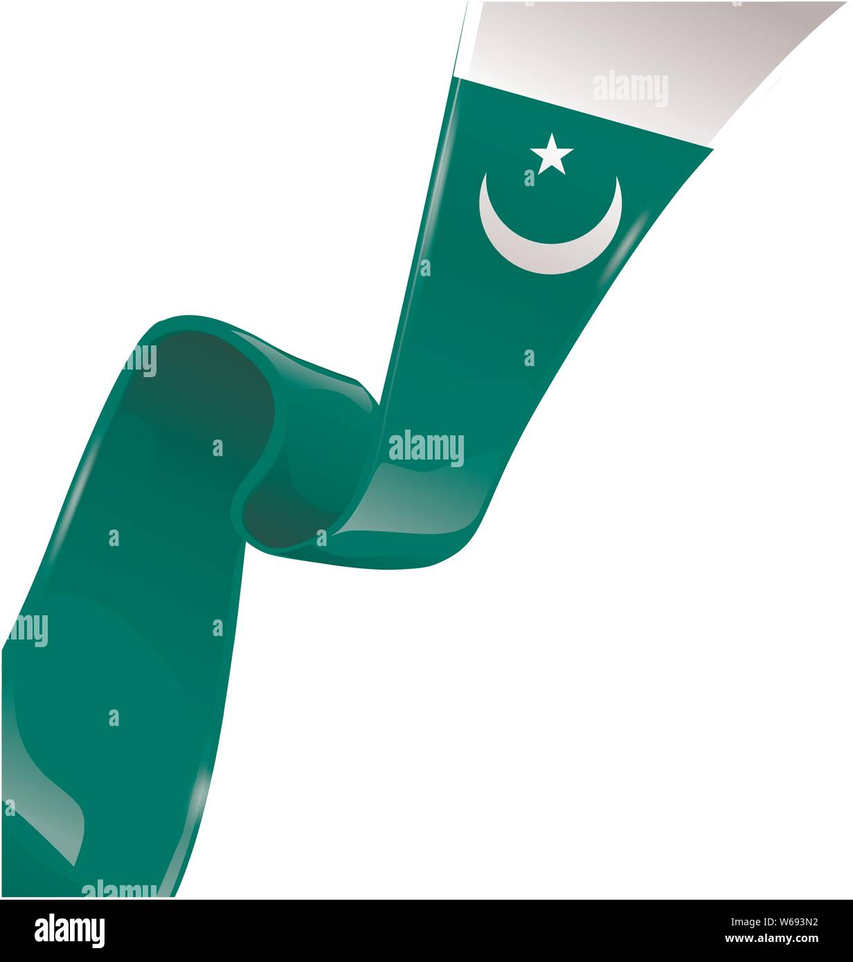 pakistan ribbon flag on white background Stock Vector Image & Art - Alamy