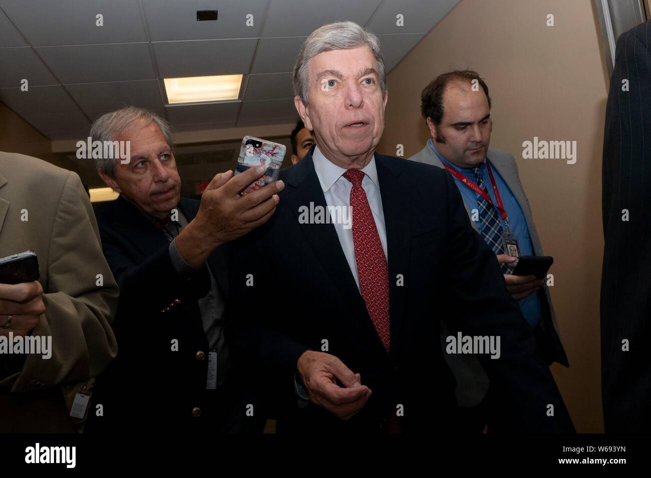 United States Senator Roy Blunt (Republican of Missouri) makes his way ...