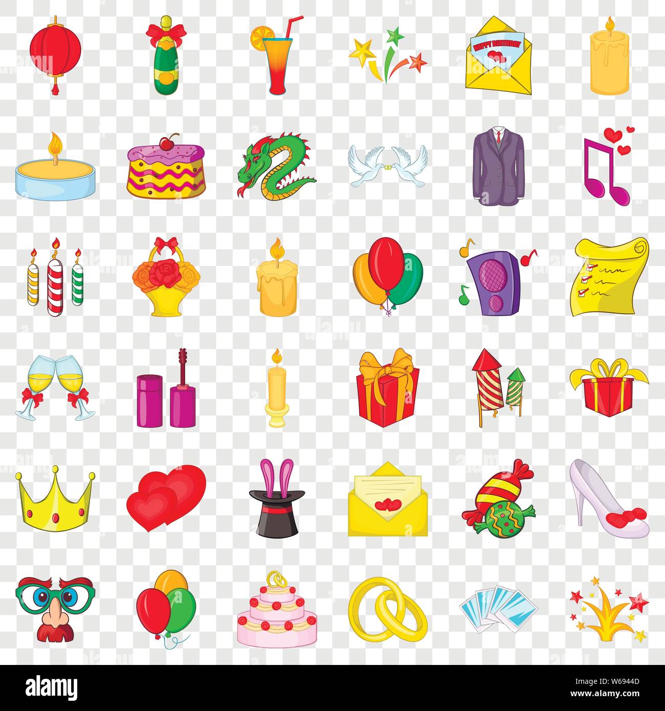 Carousel icons set, cartoon style Stock Vector Image & Art - Alamy