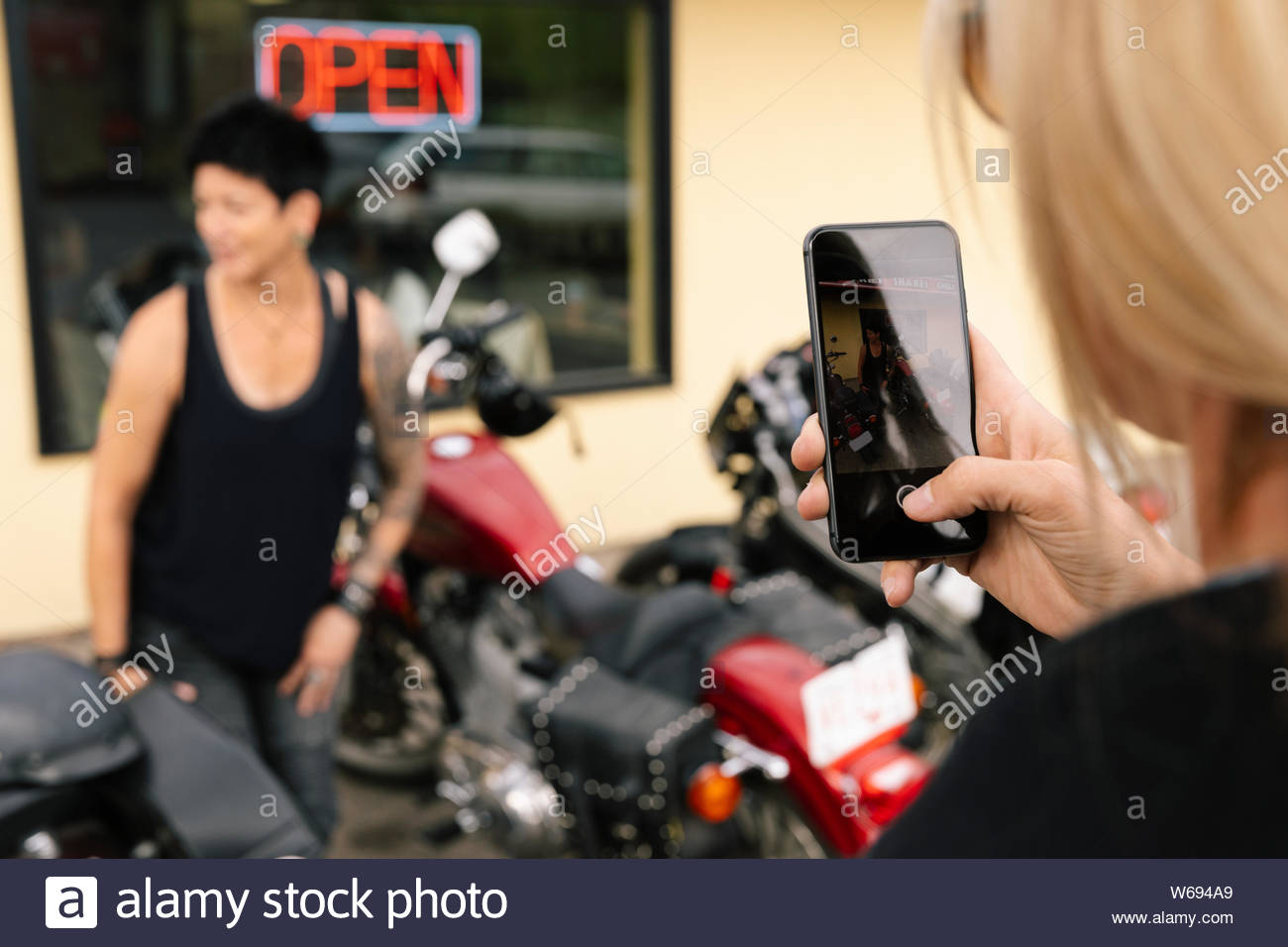 Photographing the biker hi-res stock photography and images - Alamy
