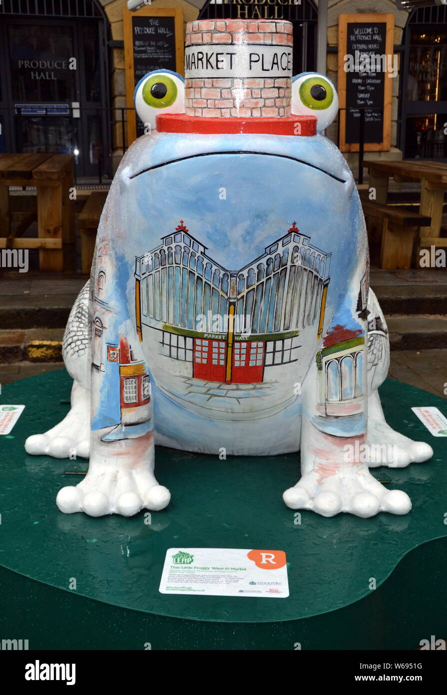 One of the frogs in Stockport’s Giant Leap, an art trail of 19 giant ...
