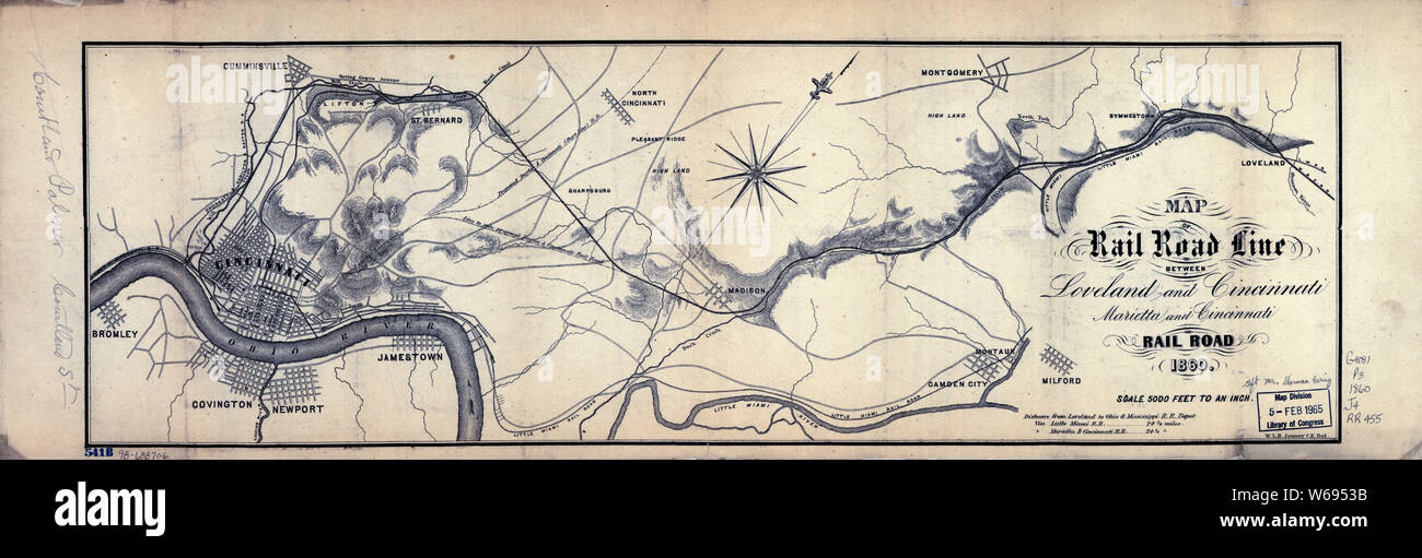 0298 Railroad Maps Map of rail road line between Loveland and ...