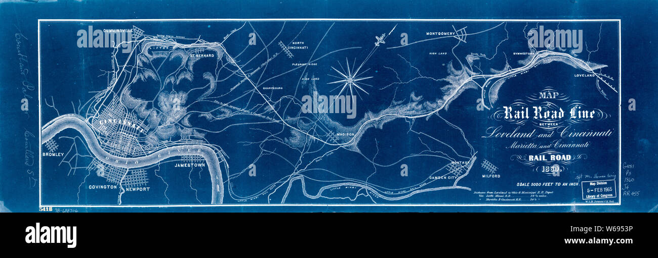 0298 Railroad Maps Map of rail road line between Loveland and ...