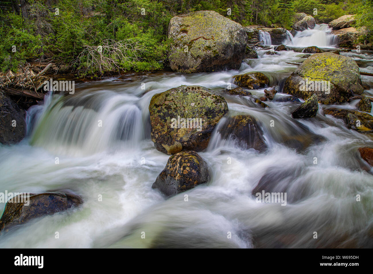 Upper Copeland Falls in Rocky Mountain National Park during the ...