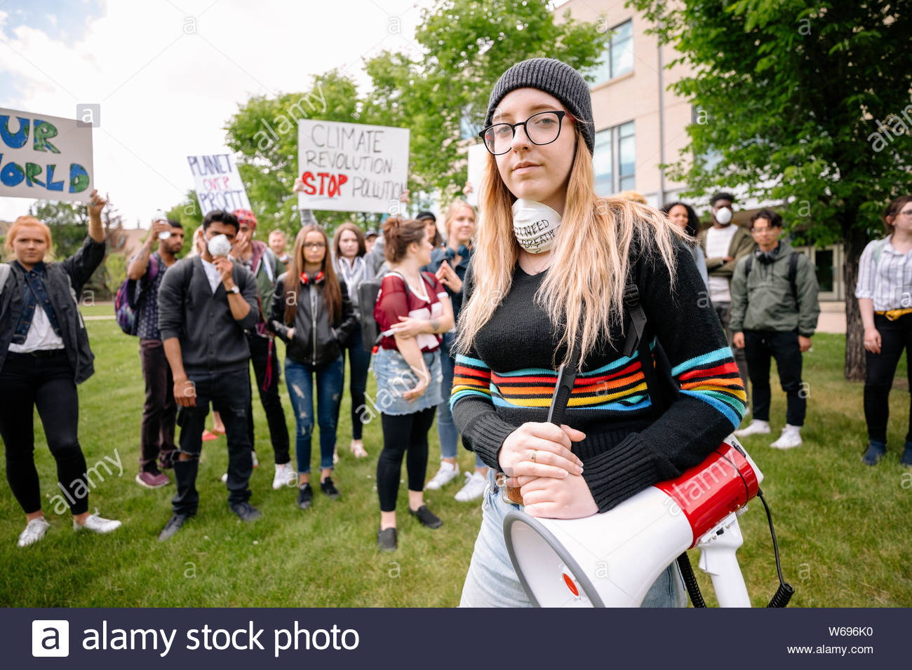 Megaphone rally hi-res stock photography and images - Alamy