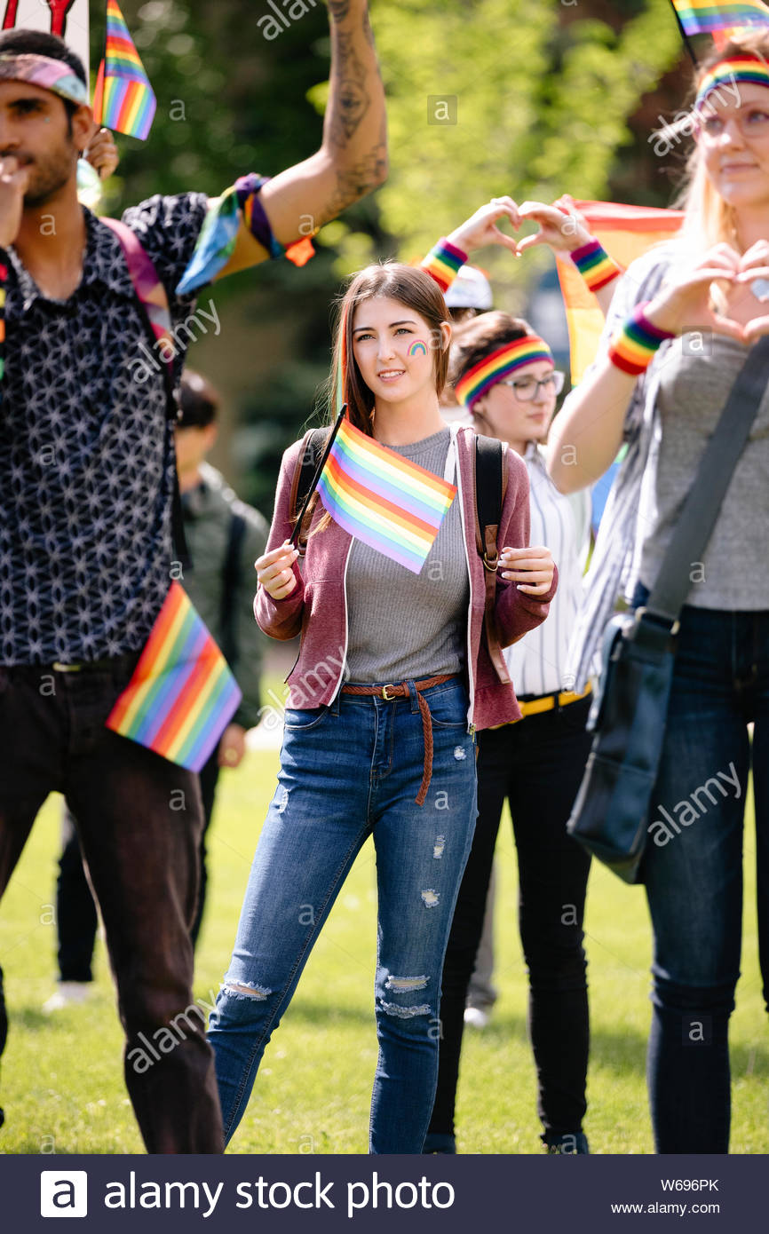 Gay rights flags hi-res stock photography and images - Alamy