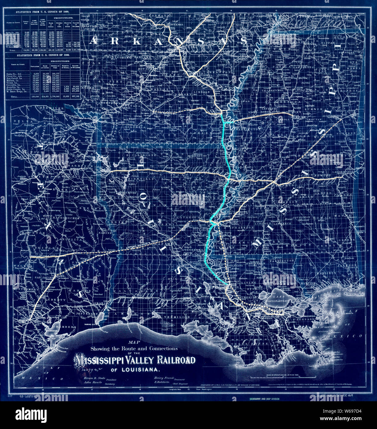 0308 Railroad Maps Map showing the route and connections of the ...