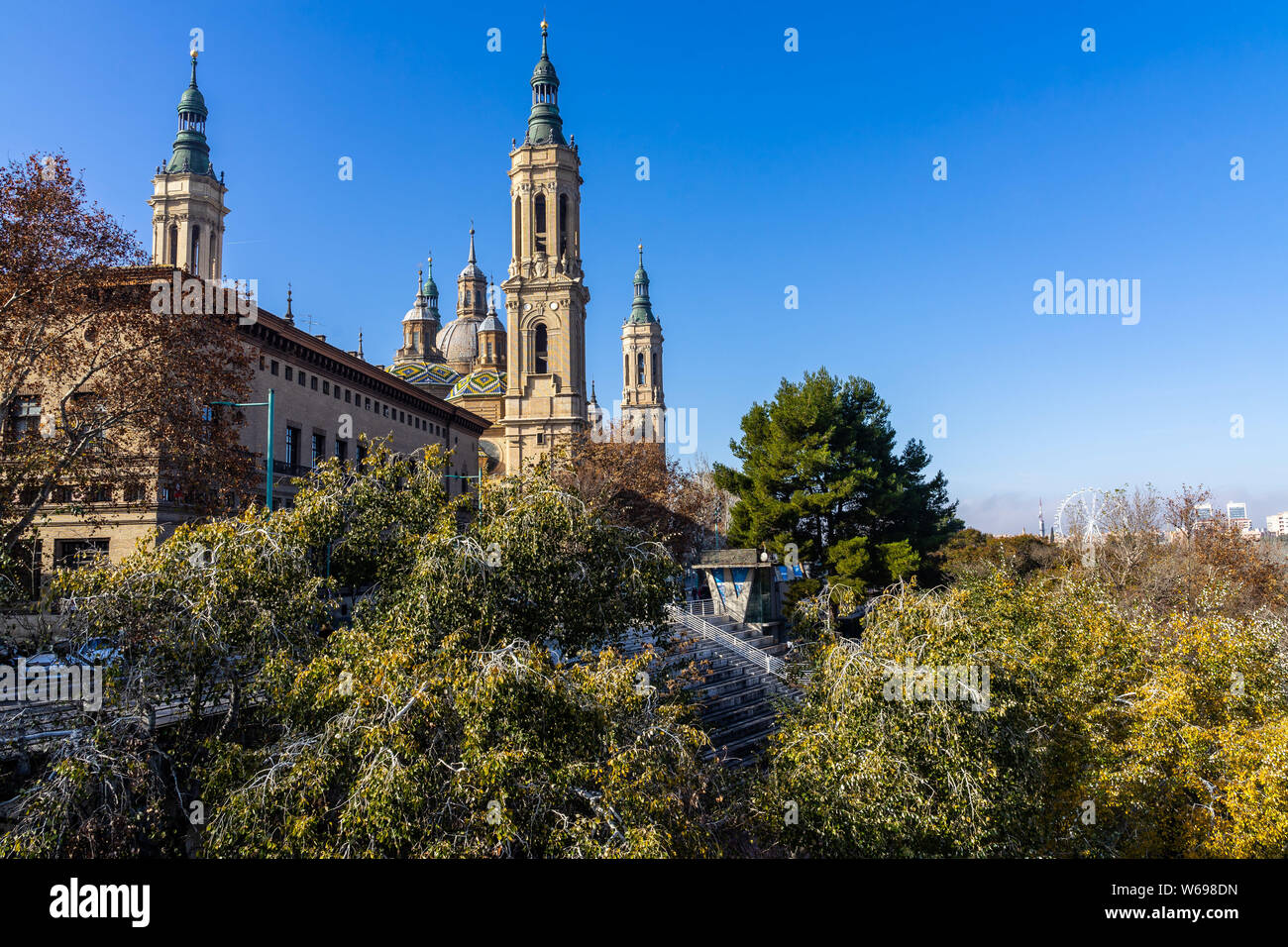 The Cathedral of Our Lady of the Pillar (Nuestra Señora del Pilar) is ...