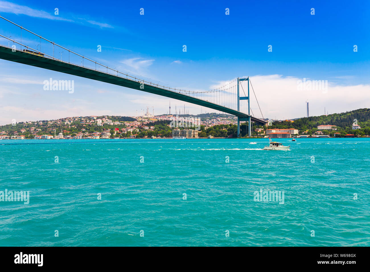 Panoramic view of Istanbul. Panorama cityscape of famous tourist ...