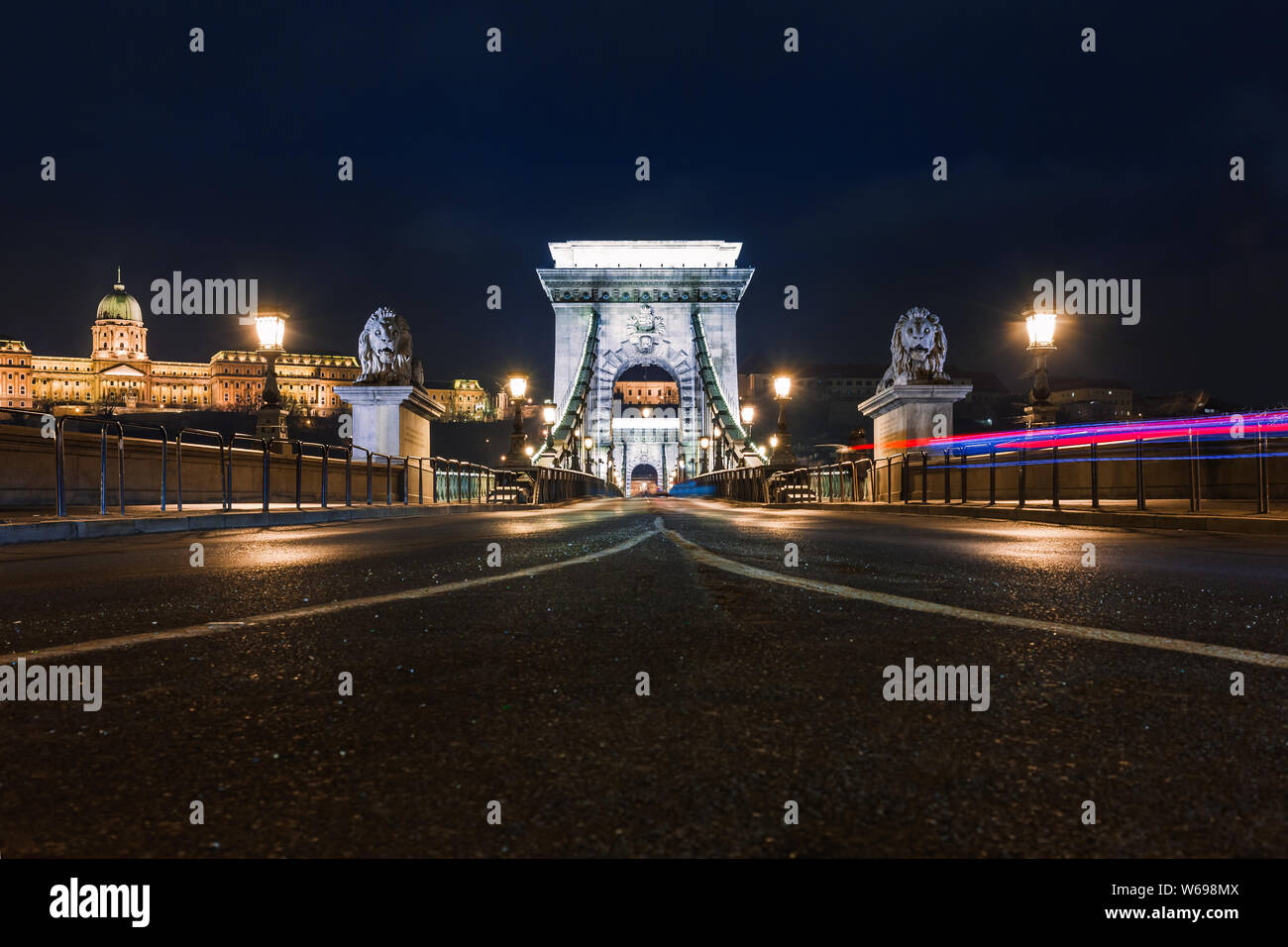 Night view of Budapest. Panorama cityscape of famous tourist ...