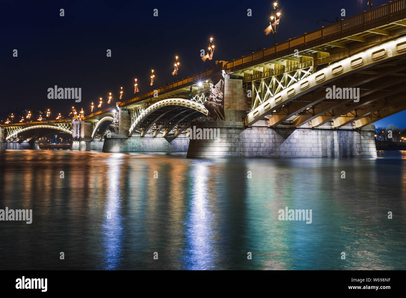 Night view of Budapest. Panorama cityscape of famous tourist ...