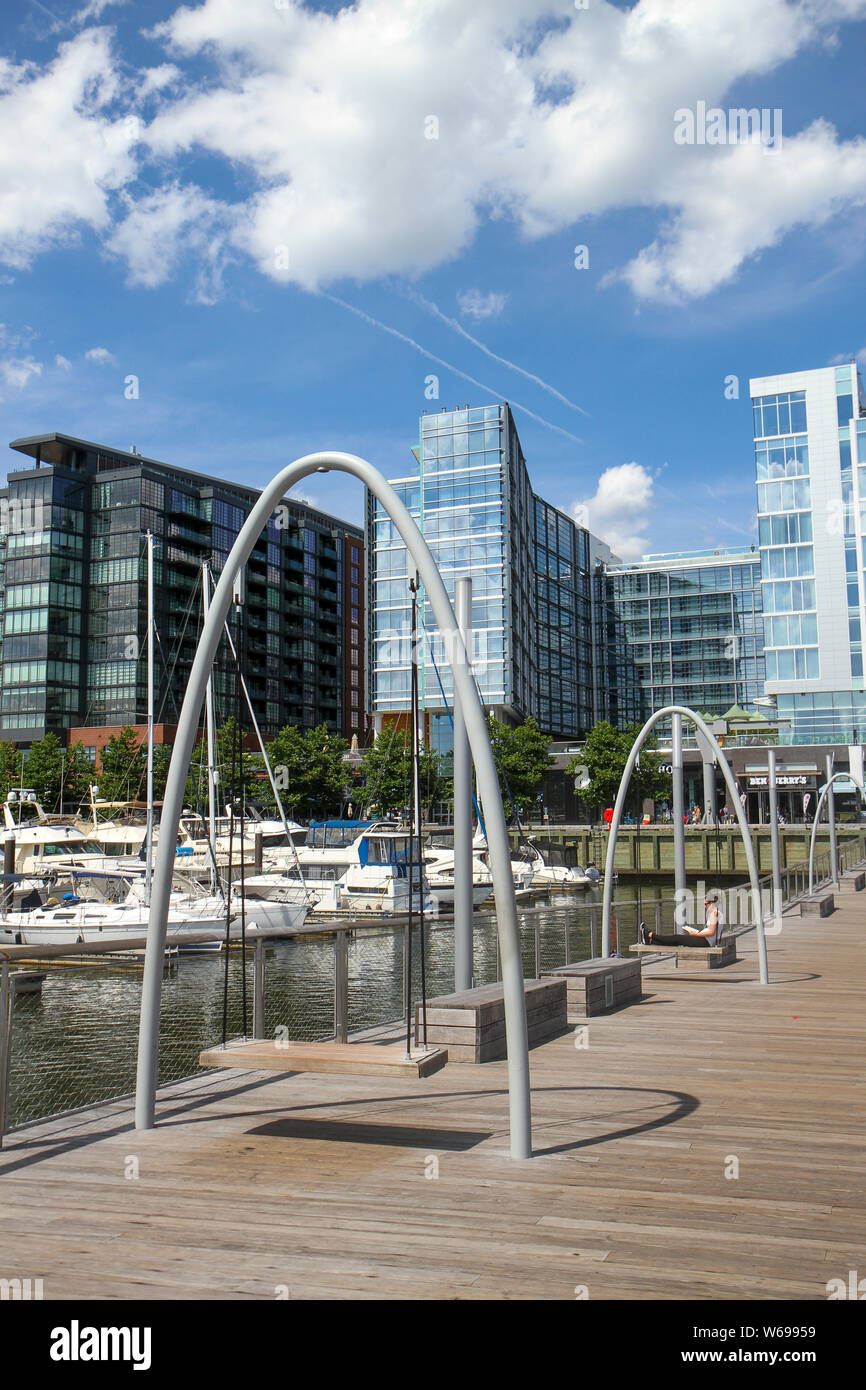 Swings, Recreation Pier, Southwest Waterfront, Washington, DC, United ...