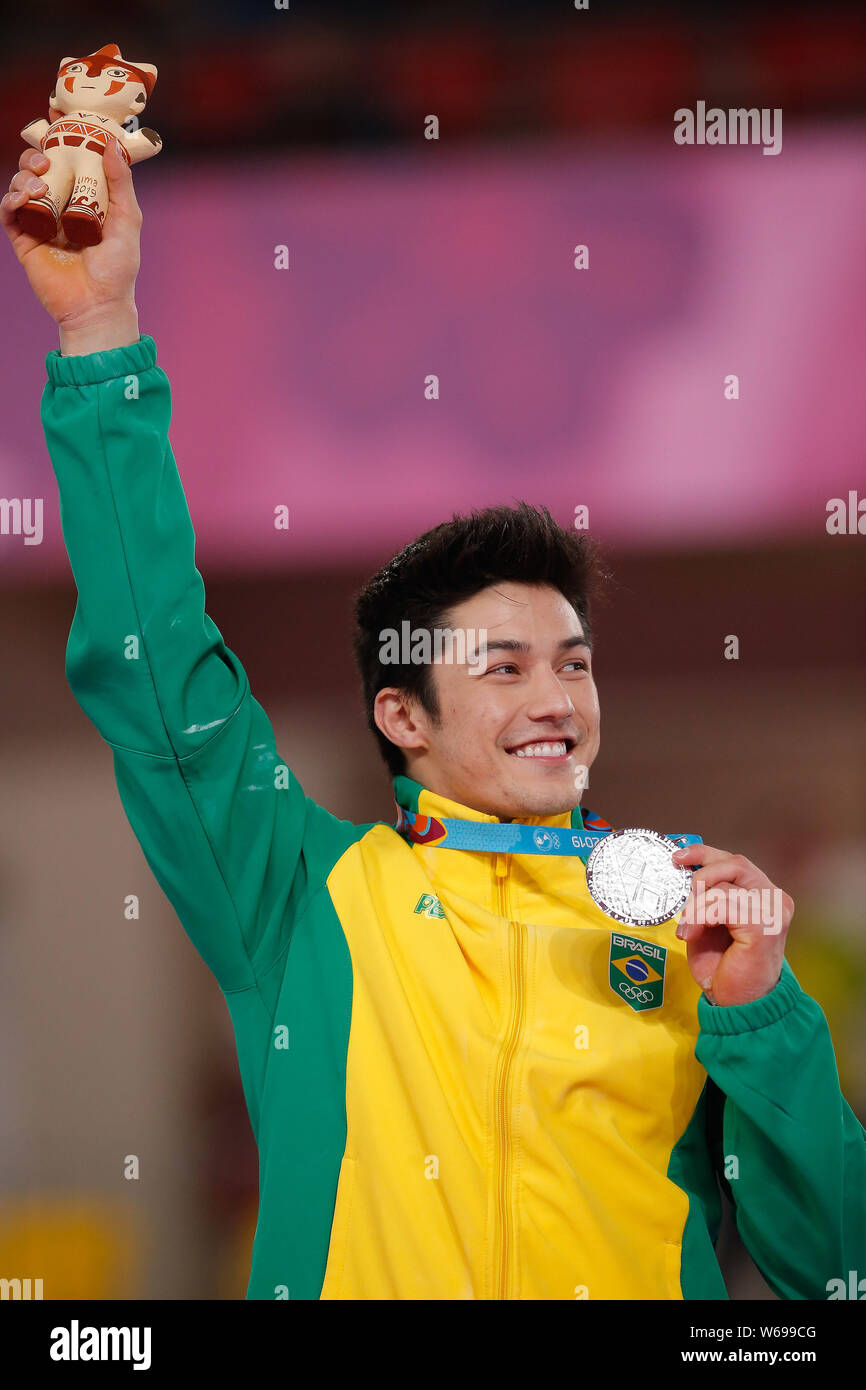 Lima, Peru. 31st July, 2019. Brazilian MARIANO Arthur Nory wins silver ...