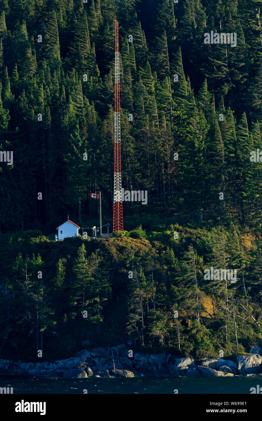 Chatham Point Lighthouse, Inside Passage, Vancouver Island, British ...