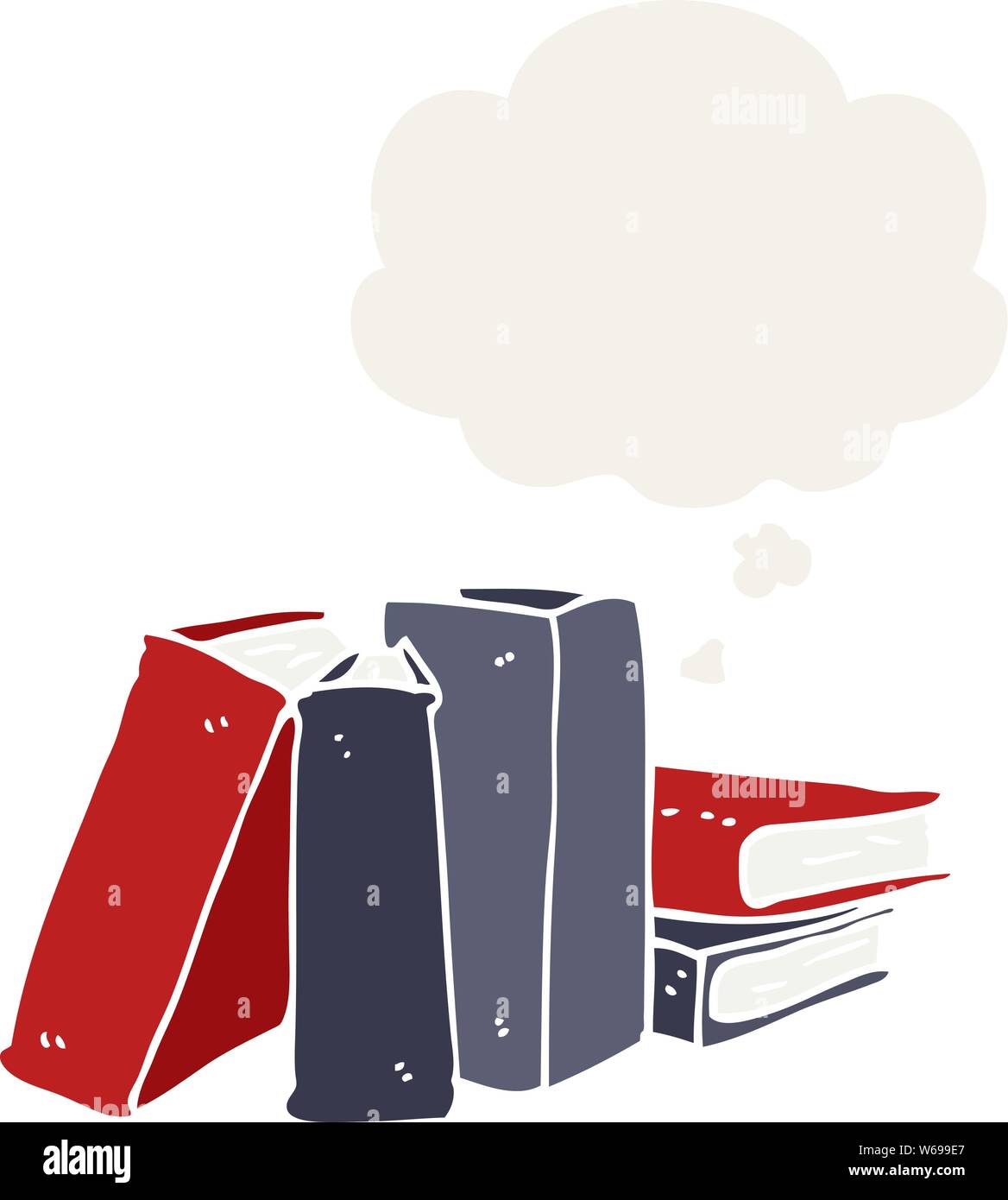 Cartoon books thinking Cut Out Stock Images & Pictures - Alamy