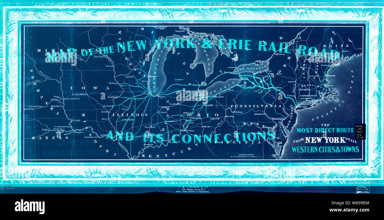 New york rail road map hi-res stock photography and images - Alamy