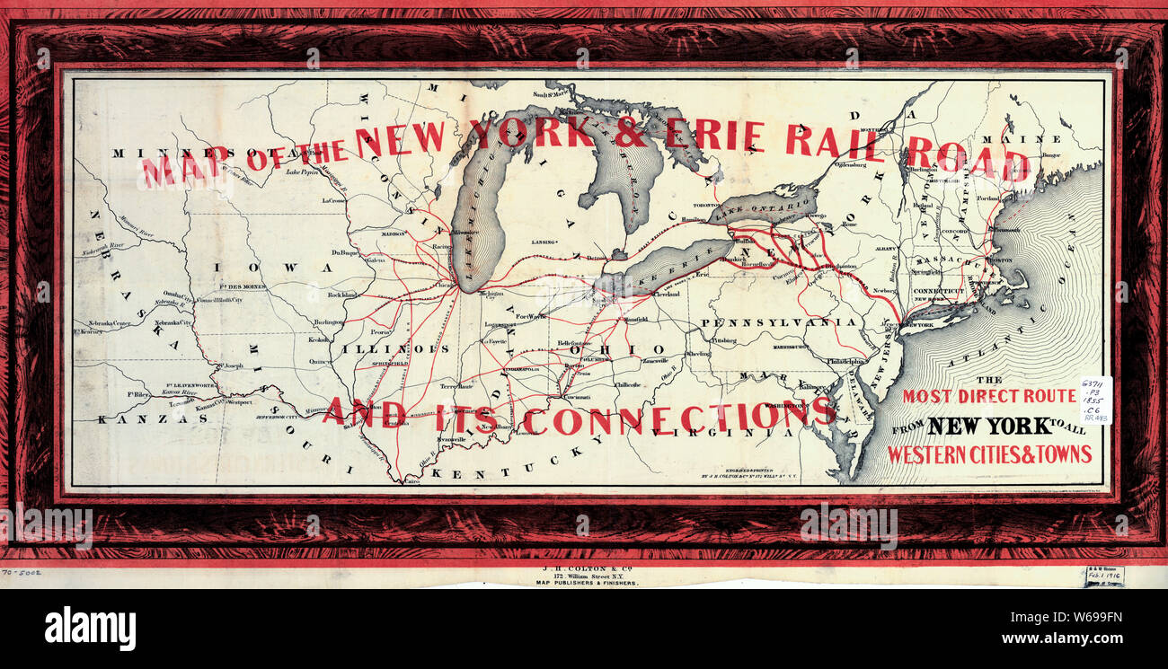 New york rail road map hi-res stock photography and images - Alamy