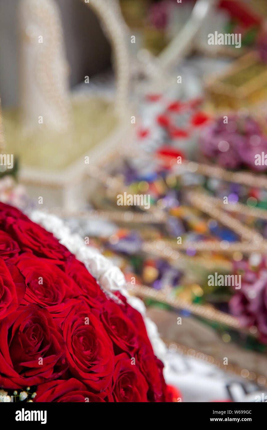 A bouquet of flowers bouquet of a hundred red roses . Big bouquet of ...