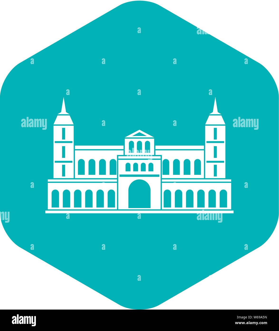Castle icon, simple style Stock Vector Image & Art - Alamy