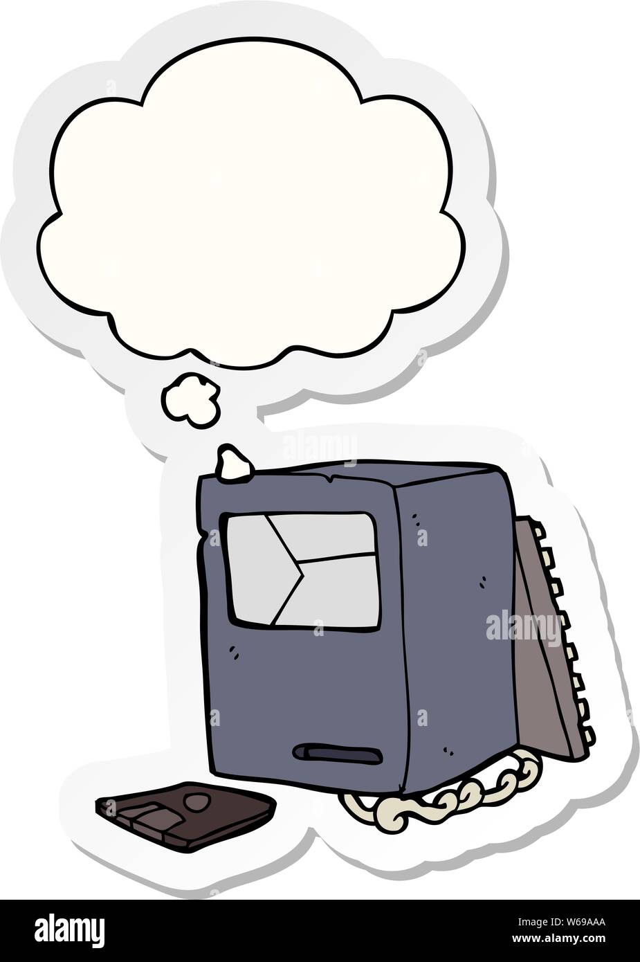 Freehand drawn cartoon old computer hi-res stock photography and images ...